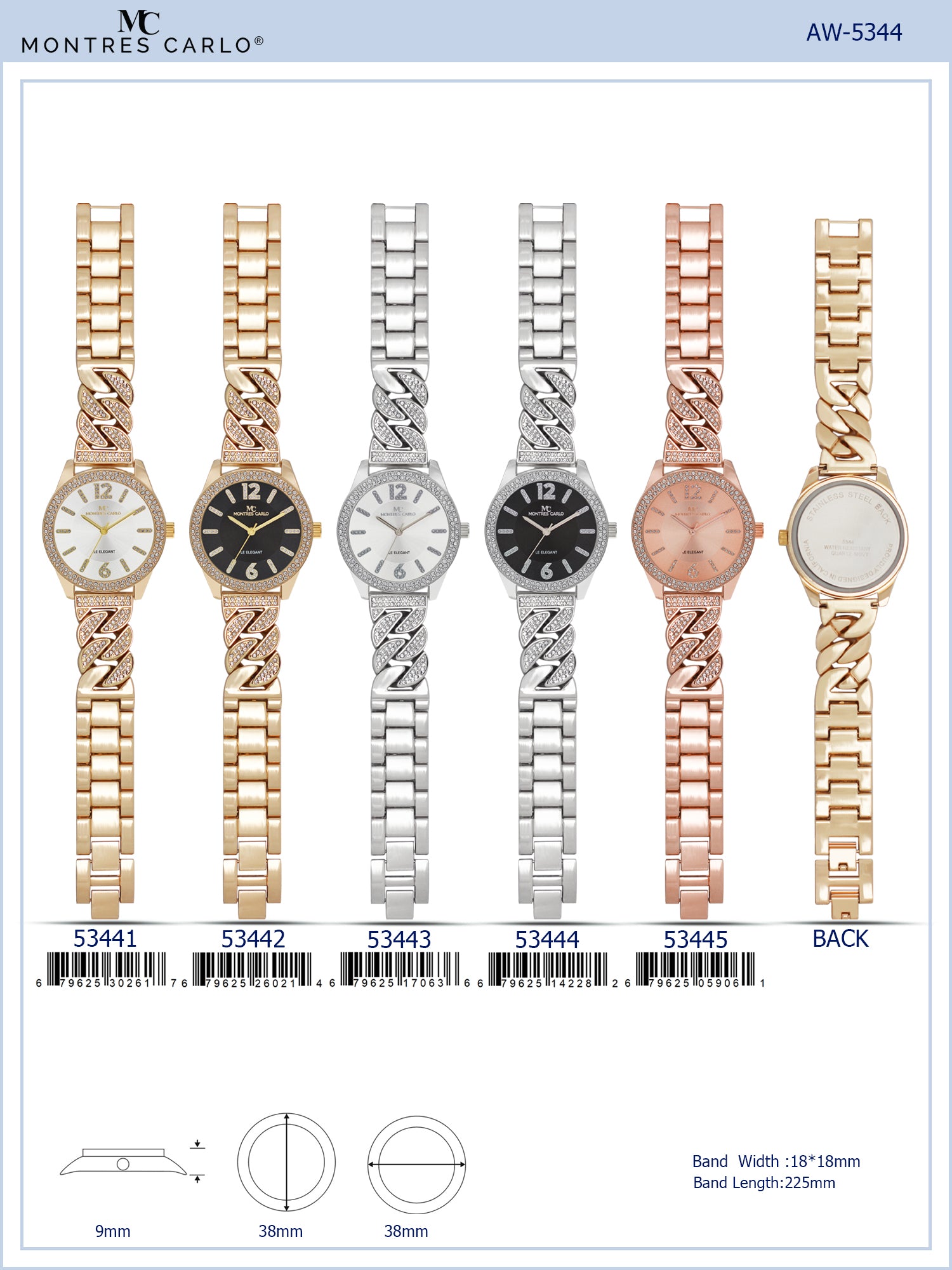5344 - Metal Band Watch – AkzanWholesale