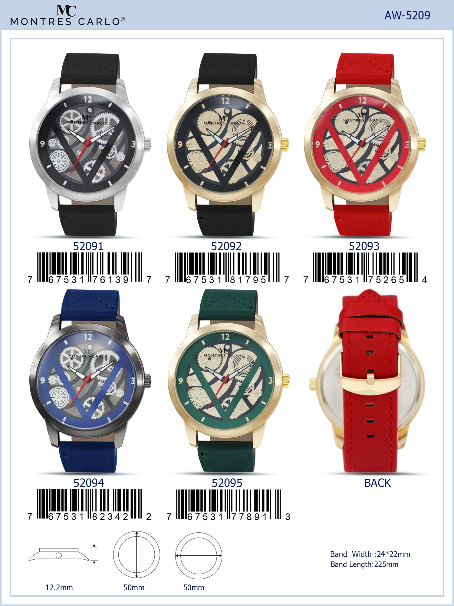 5209 - Vegan Leather Band Watch – AkzanWholesale