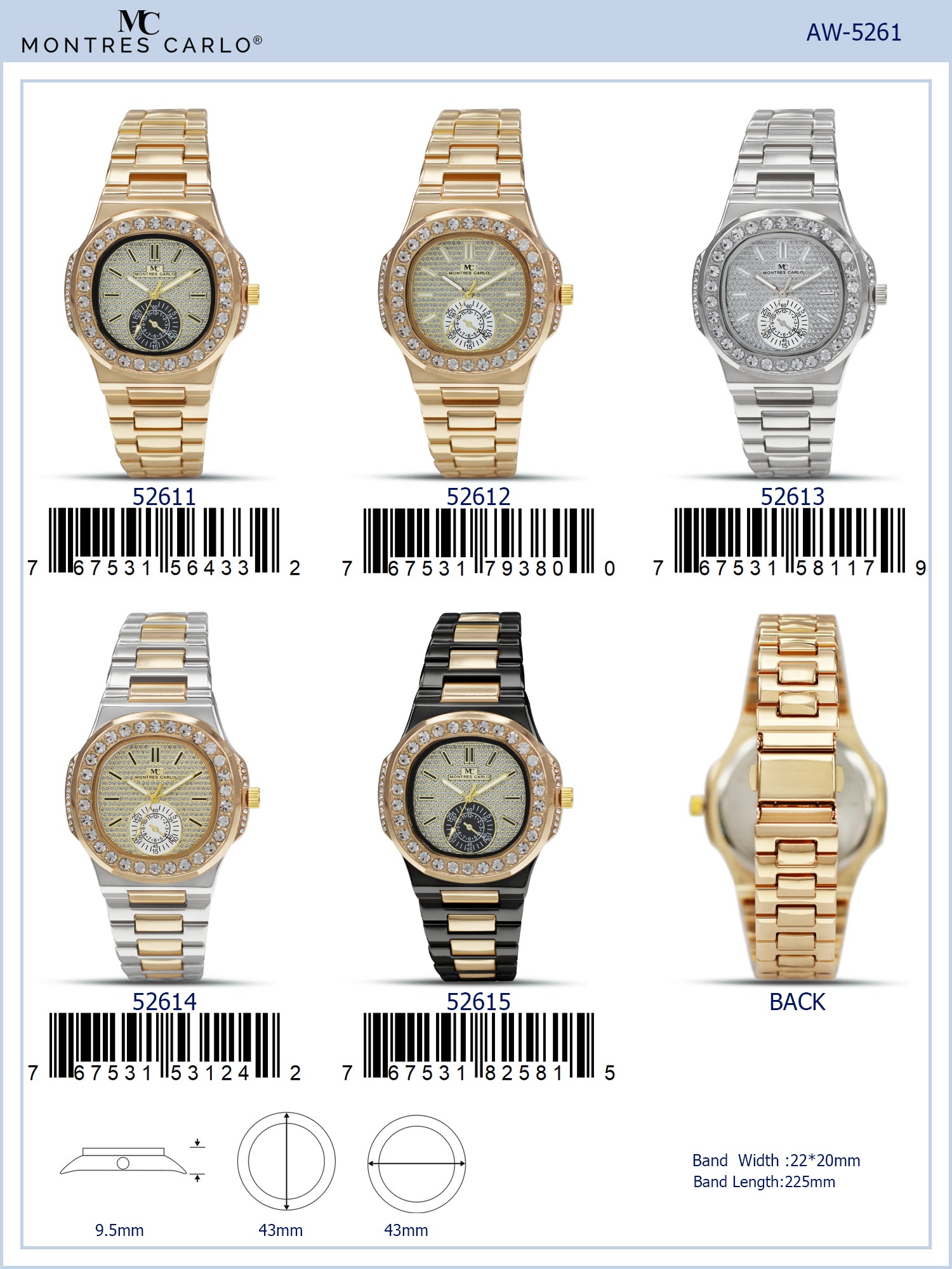 5261 - Metal Band Watch – AkzanWholesale